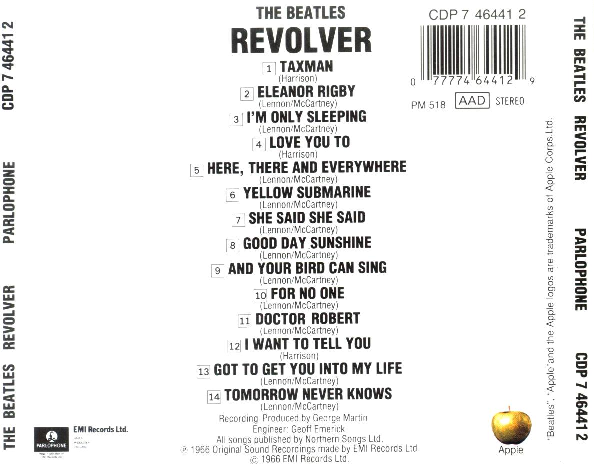 The Beatles Revolver : Back | CD Covers | Cover Century | Over 1.000. ...